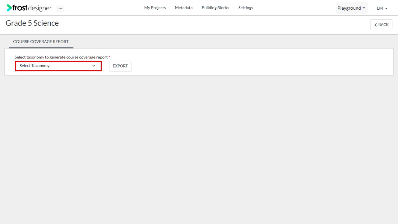 Generating Course Coverage Report – Help Center