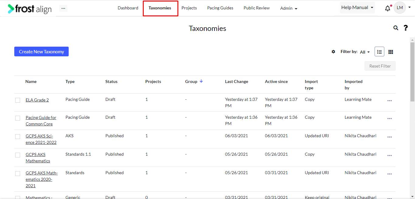Build Your Own Taxonomy – Help Center