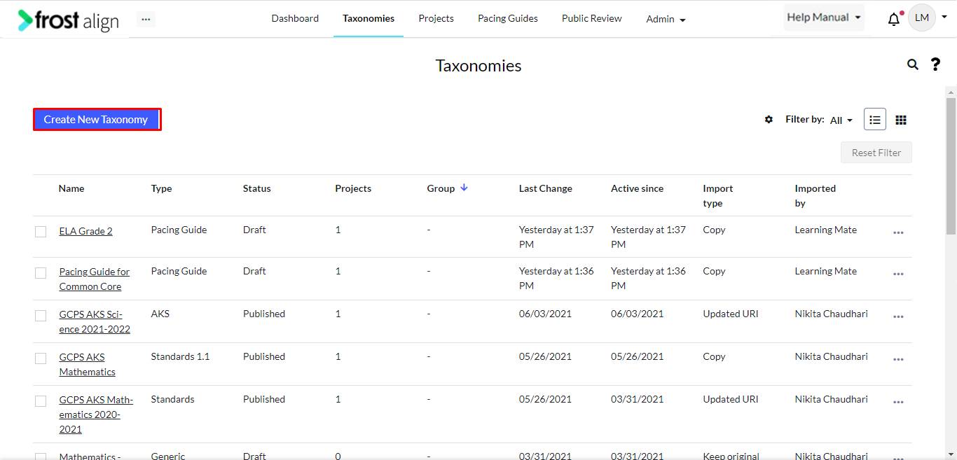 Build Your Own Taxonomy – Help Center